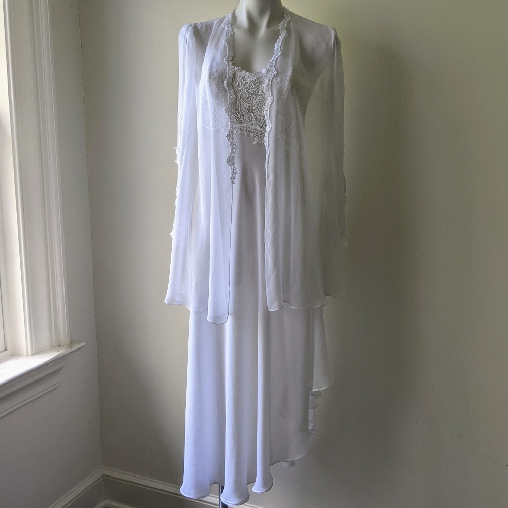 Flora Nikrooz 90s Vintage Sexy Sheer White Bridal P… Gem